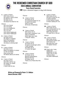 Convention 2023 Hymn – RCCG